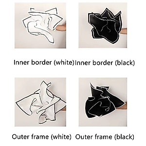 20 Counts 4 Styles Black White Waterproof Florist Bouquet Paper Packaging Paper,Fresh Flowers Wrapping Paper with Border 23"with 48 Yards 1/2"Fabric Ribbons,Gift Packaging for Birthday Holiday Wedding