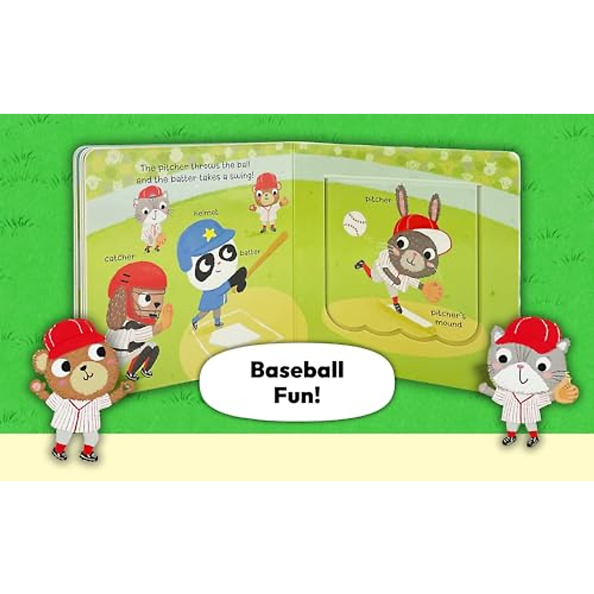 Let's Play Baseball! A Lift-a-Flap Board Book for Babies and Toddlers
