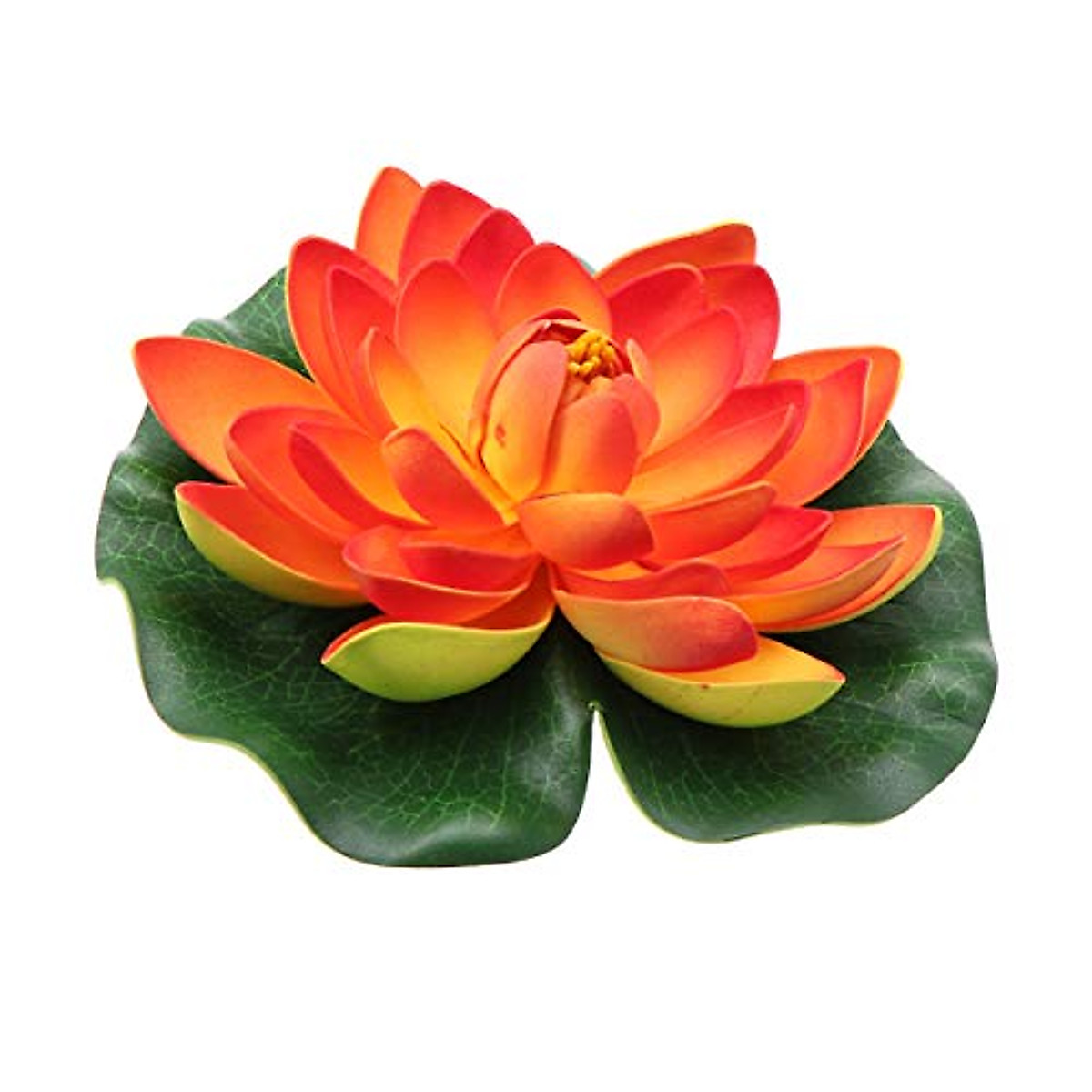 Hemoton Outdoor Artificial Plants Floating Artificial Flowers Artificial Water Lily Pads for Garden Fish Pond Water Lily Wedding Party Decoration (18cm Orange) Artificial Plants Outdoor