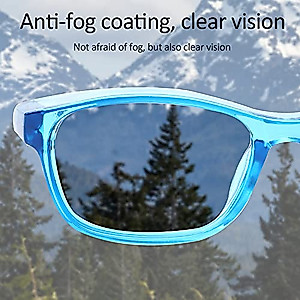 Outray 2 Pack Kids Anti Fog Safety Glasses with Side Shield & Blue Light Blocking Lens Protective Goggles Age 6-12