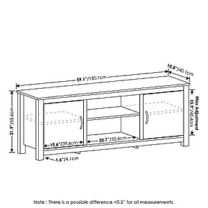 Furinno Classic Stand with Storage for TV up to 65 Inch, Americano, Large