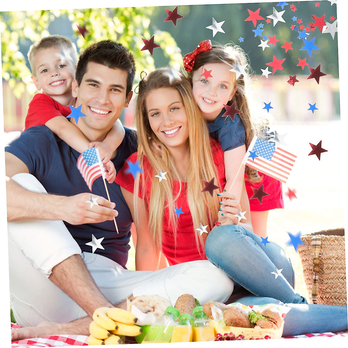 1 Independence Day Confetti Independence Day Party Confetti Plastic Confetti Table Scatter Confetti Glitter Confetti Decor Decorative Confetti Tabletop Decor Glitter Confetti