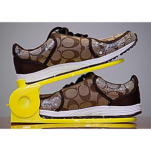 shoe pal Shoe Organizer, 4 Adjustable Heights Space Saver, Large Ventilated Base, High Heels Secure Docking and Backstop, 4 colors set, Made in USA