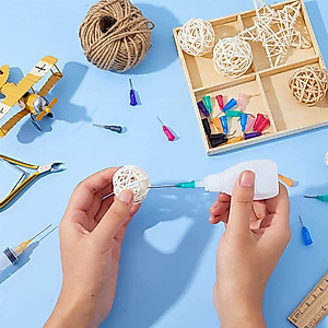 Utoolmart Industrial Dispensing Needle, Industrial Grade Blunt Needle, Stainless Steel Precision Applicator, 17G, Transparent Color, 30pcs