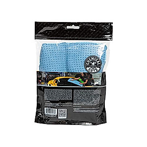 Chemical Guys MIC701 Waffle Weave Glass and Window Microfiber Towel, Light Blue (24" x 16")