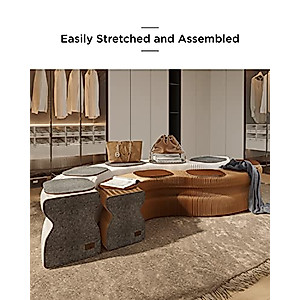 HONISMART Folding Bench, 3-Seat Accordion Retractable Bench, Foldable ...