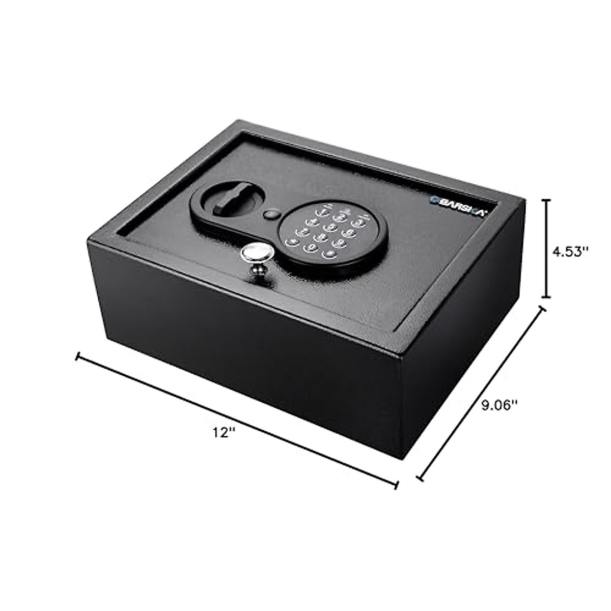 BARSKA AX13762 Top Opening Keypad Security Home Drawer Safe,Black, 0.21 Cu Ft
