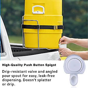 5PC Upgrade Push-Button Cooler Spigot Replacement, Compatible with Igloo 2, 3, 5 and 10 Gallon Beverage Coolers, Durable Water Cooler Spigot for 2-10 Gallon Water Jugs Replacement Part