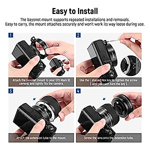 NEEWER Wide Angle Lens Compatible with Canon G7X Mark III Camera, 2 in 1 18mm HD Wide Angle & 10x Macro Additional Lens with Extension Tube, Bayonet Mount Lens Adapter, Cleaning Cloth