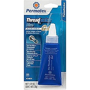 Permatex 24835 Medium Strength Threadlocker Blue Gel, 35 g