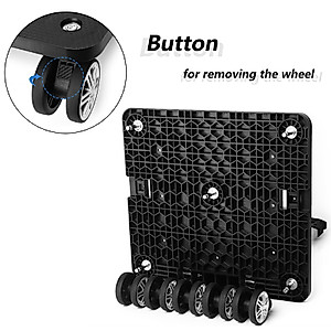 Backpack Trolley with 5 Wheels Folding Compact Lightweight Luggage Cart Spinner Rolling Luggage Cart for Bags, Pet Carriers, Dog Backpacks Carriers