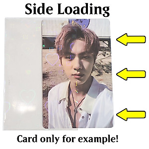 Black Lotus 100pcs/Lot Love Heart-Shape Laser Flashing Card Sleeves Trading Cards Film Magic Kpop Card Protector Holographic Foil Protective Cover (58x89mm)