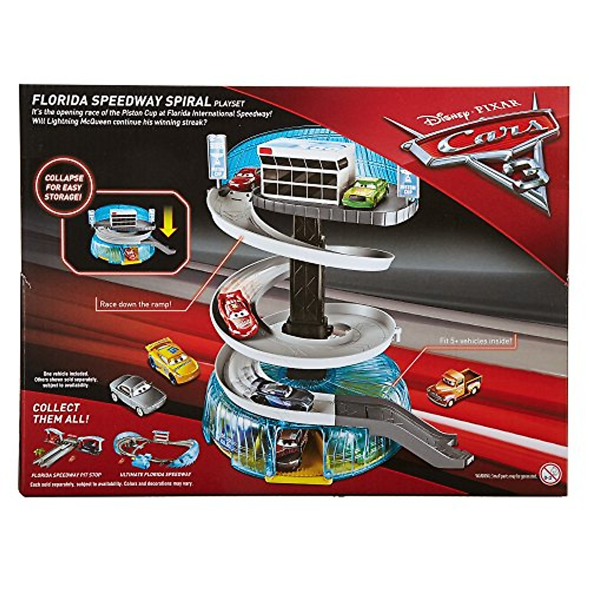 Disney Pixar Cars 3 Florida Speedway Spiral Playset