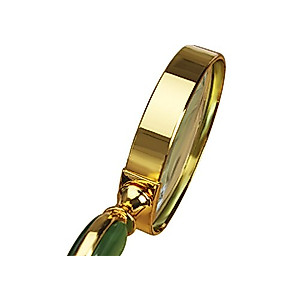 Handheld Magnifying Glass, 8X Magnifier Glass with Gold-Plated Frame - Elegant Reading Magnifying Glass, Light Weight Magnifier for Seniors Reading, Soldering, Inspection, Coins, Jewelry