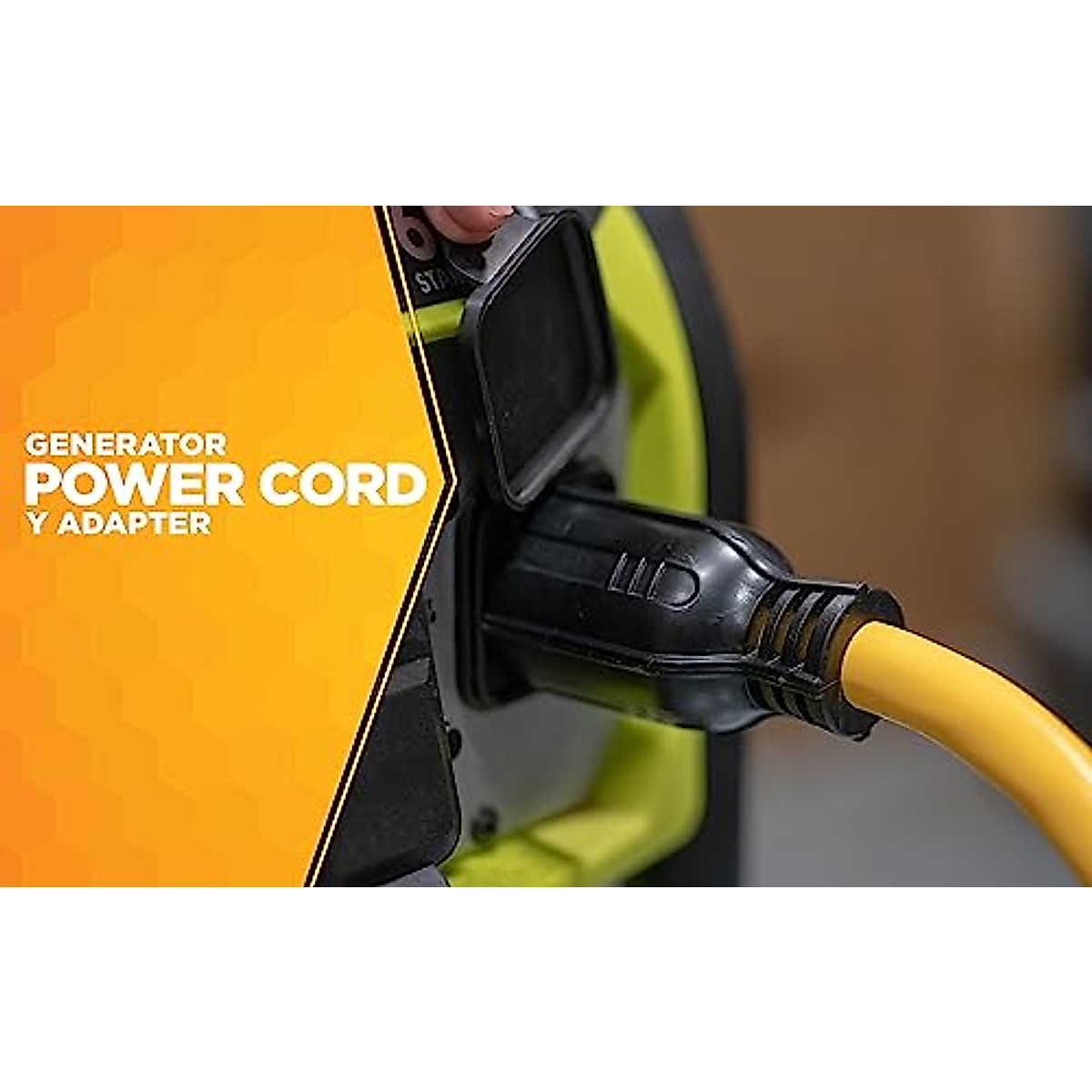 Coleman Cable 01934 3-Feet Generator Power Cord Adapter, 10/4 Splitter Y Adapter, L14-30P to (2) 10/3 Lighted 5-20R