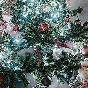 GNIXLING 393.7ft 1000 LED White Christmas Lights Outdoor, Waterproof Solar String Lights for Wedding Garden Patio Restaurant Hotel Commercial Building Shopping Center Christmas. (White)