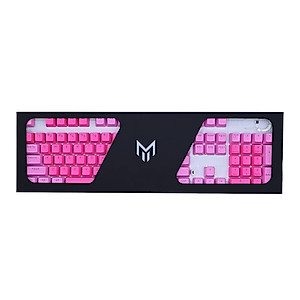 PBT Doubleshot Full 104 Keycap Set, Backlit Fonts, for Mechanical Keyboards, OEM Profile, ANSI Standard (US) Layout - Reverse Bubblegum