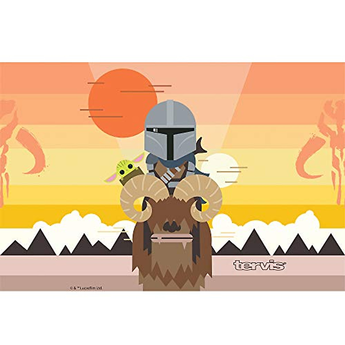 Tervis Triple Walled Star Wars - The Mandalorian Geo Pop Group Insulated Tumbler Cup Keeps Drinks Cold & Hot, 30oz, Stainless Steel