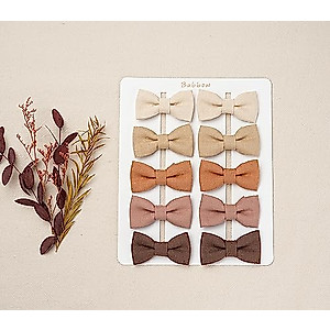 FANCY CLOUDS Baby Hair Clips with Baby Girl Bows,20pc Boutique Handmade Fully Lined Hair Barrettes Hair Accessories for All Age Girls Toddlers Infants