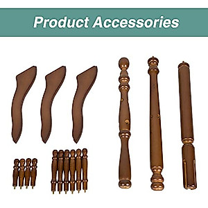 Vlush Free Standing Coat Rack, Wooden Coat Hat Tree Coat Hanger Holder Coat Hook Entryway Hall Tree with Solid Rubber Wood Base, 10 Hooks,Coffee