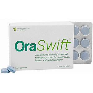 OraSwift All Natural Canker Sore Medicine and Mouth Sores Relief | Effective for Ulcers, Cold Sores, Dry Mouth, Stomatitis, Gingivitis | Supports Fast Healing of Mucosal Lining in The Mouth