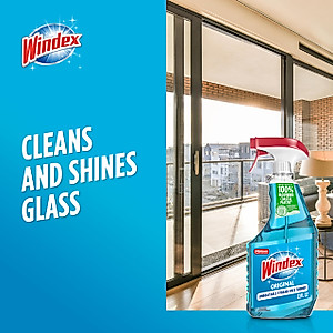 Windex Original Glass and Window Cleaner Spray Bottle, Original Blue, 23 fl oz - Pack of 6
