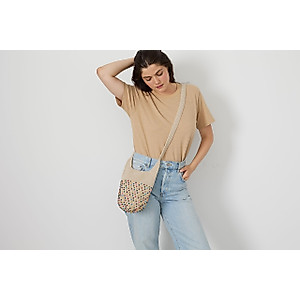 The Sak 121 Crossbody Bag in Crochet, Single Crossbody Strap, Heather