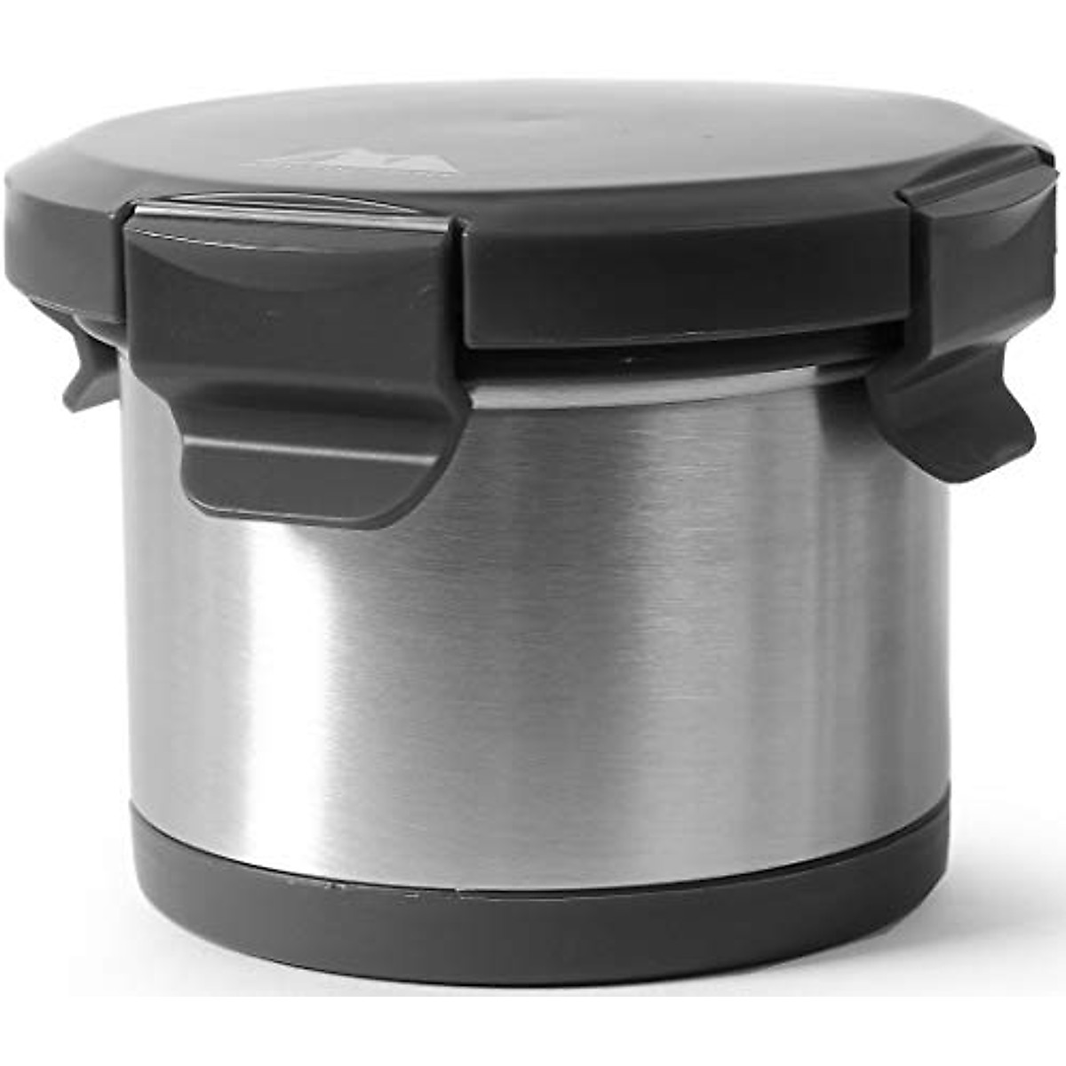 Arctic Zone Leak Proof Thermal Vacuum Insulated Food Jar Container with Safe & Easy 4 Lock Lid for Hot and Cold Food, 16oz Capacity - Grey