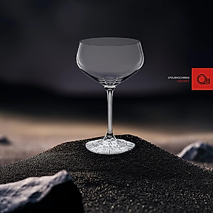 Spiegelau Prefect Coupette Cocktail Glasses, Coupe Martini Glasses, Stemmed Drinkware, European Crystal, Drinkware Glass Set of 4, 8.3 oz.