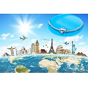 Airplane Aircraft Charms fit Pandora Travel Bracelet, 925 Sterling Silver Passenger Flights Plane Beads, Gifts for Souvenir/Christmas/Mothers Day/Birthday/Holiday