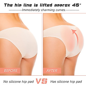 Tarpop 2 Pairs Butt Pad Silicone Butt Lift Pads 0.8 Inch Oval Hip Pads Butt Removable Buttock Padding for Bigger Butt (Small)