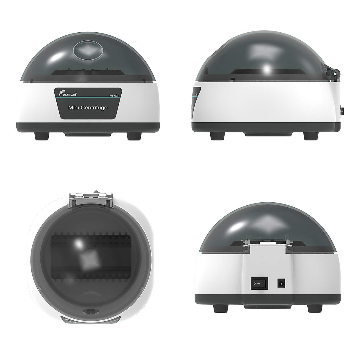 JOANLAB Mini Centrifuge Machine,4000rpm Lab Benchtop Centrifuge,2 Rotors for 0.2/0.5/1.5/2ml Micro tubex12 and 0.2ml 8/12 PCR stripex4