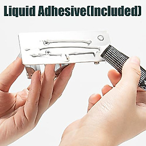 YasTant Broom Holder Wall Mount, Self Adhesive No Drill Broom Holder Organizer Stainless Steel Anti-Slip Mop Hanger Umbrella Holder Gripper Tool For Home Garden (30lb Load)