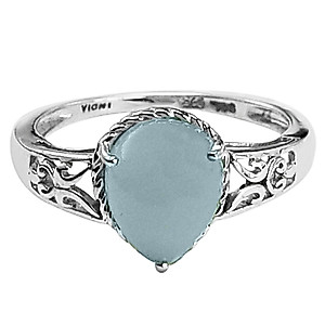 SGL Milky Aquamarine 2.45 Carat Solitaire Ring for Women 925 Sterling Silver Wedding Jewelry for Women