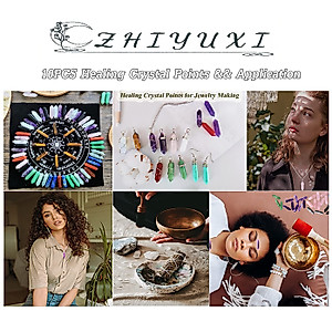 ZHIYUXI Amethyst Crystal Rock Amethyst Stone Healing Crystals and Stones Gemstone Tumbled Polished Energy Reiki Healing Stones Crystal Wand Meditation Decor Gifts 10 Pcs