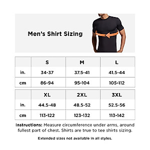 Tommie Copper Shoulder Support Shirt for Men, Posture Corrector Compression Shirts for Men with UPF 50 Sun Protection, Shoulder Compression with Shoulder Support for Men, Black XL