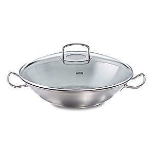 Fissler Original-Profi Collection 2019 Stainless Steel Wok with Glass Lid, 13.8"