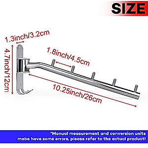 MaiHongda Folding Wall Mounted Clothes Hanger Closet Rod Clothing Holder Drying Racks for Laundry Room 2 Pack