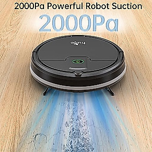 Huije Auto Self Charging Robot Vacuum Cleaner, 2000Pa Super Thin Robotic Vacuum,120Mins Max,Tangle Free,Quiet Cleaning Robot Vacuum for Pet Hairs,Dust,Hardwood Floors & Carpets