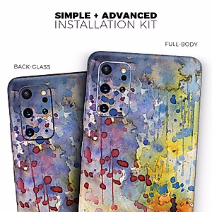 DesignSkinz Watercolor Grunge Setting Protective Vinyl Decal Wrap Skin Cover Compatible with The Samsung Galaxy S20 (Screen Trim & Back Glass Skin)