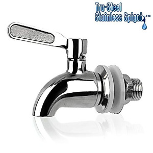 Tru-Steel Stainless Steel Spigot - Fits BERKEY Systems, Alexapure Pro, ProPur Systems & Beverage Dispensers with 5/8" Openings