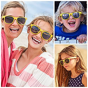 TUPARKA 12 Pack Sunglasses in Bulk School Party Goody Bag Fillers for Birthday Party Beach Pool Party, Yellow