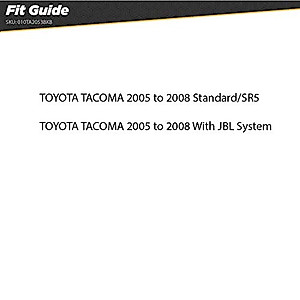 Scosche TA2053BKB Compatible with 2005-2011 Toyota Tacoma Double Din Dash Kit (Black)