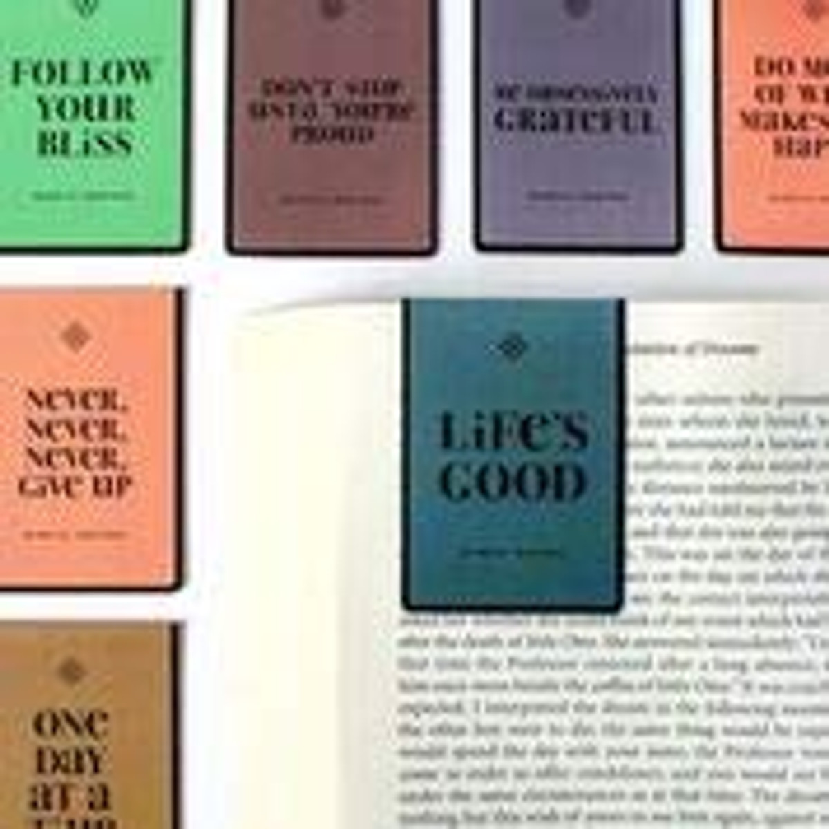 Folio Motivational Affirmation Quote Mantra Magnetic Bookmarks - Set of 12 Inspirational Bookmarks for All Ages, Men, Women, Teens Girls Students for Friends, Coworkers & Student Incentives!