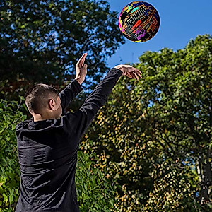 Franklin Sports Hard Court Basketball - Official Size Basketball - Indoor + Outdoor Street Basketball - 29.5" Rubber Basketball - Air Pump Included