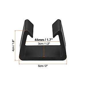 PATIKIL Patio Furniture Clips, 20 Pack Sofa Clamps Rattan Wicker Fixed Connection Chair Fasteners for Outdoor Garden, Black