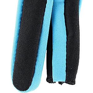 Man Woman Elastic 3 Fingers Show Gloves for Billiard Shooters Carom Pool Snooker Cue Sport - Wear on The Right or Left Hand 1PCS (Sky Blue, L)