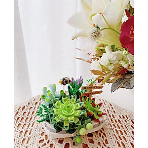 HIGH GODO Succulent Bonsai Plant Sets, Mini Bricks Flower Botanical Building Kit Creative for Kids Adults 8+, Room Or Home Decor (389 Pieces) - No Compatible Classic Bricks