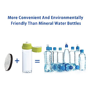 Micro Disc Water Filter Discs for Brita Fill and Go Water Filter Bottles Carafes, Reduce Chlorine, Microparticles and Other Impurities (Pack of 4)