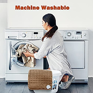 Heating Pad for Back Pain Relief, Moist & Dry Therapy Fast Heating 6 Heat Settings Auto Shut-Off Machine Washable, Electric Heating Pad for Neck Shoulders and Waist, 12'' x 24''(Coffee)